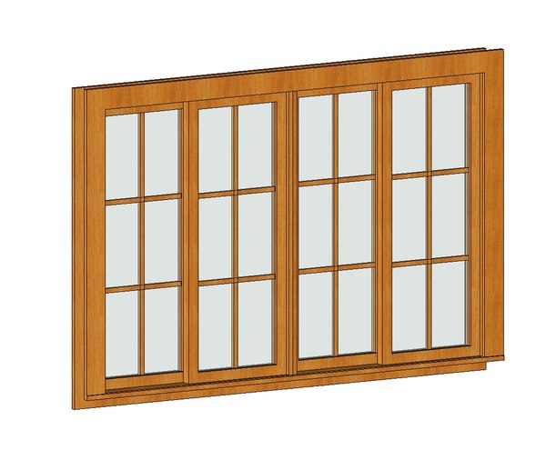 Building Revit Family Sliding Window Multiple