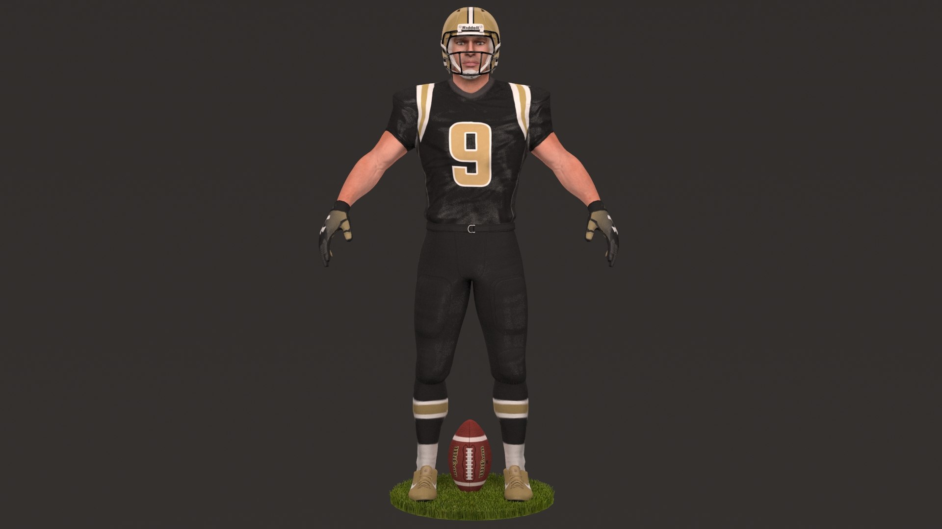 Football player 2020 3D model - TurboSquid 1541811