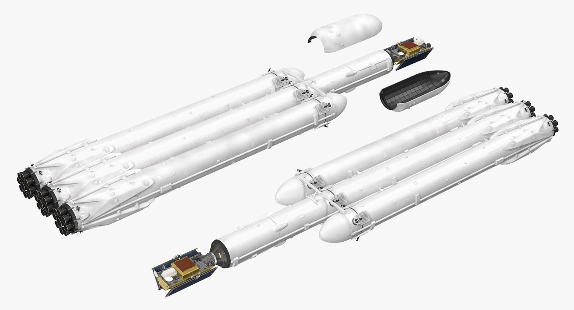 3D model rocket boosters satellite cargo - TurboSquid 1365957