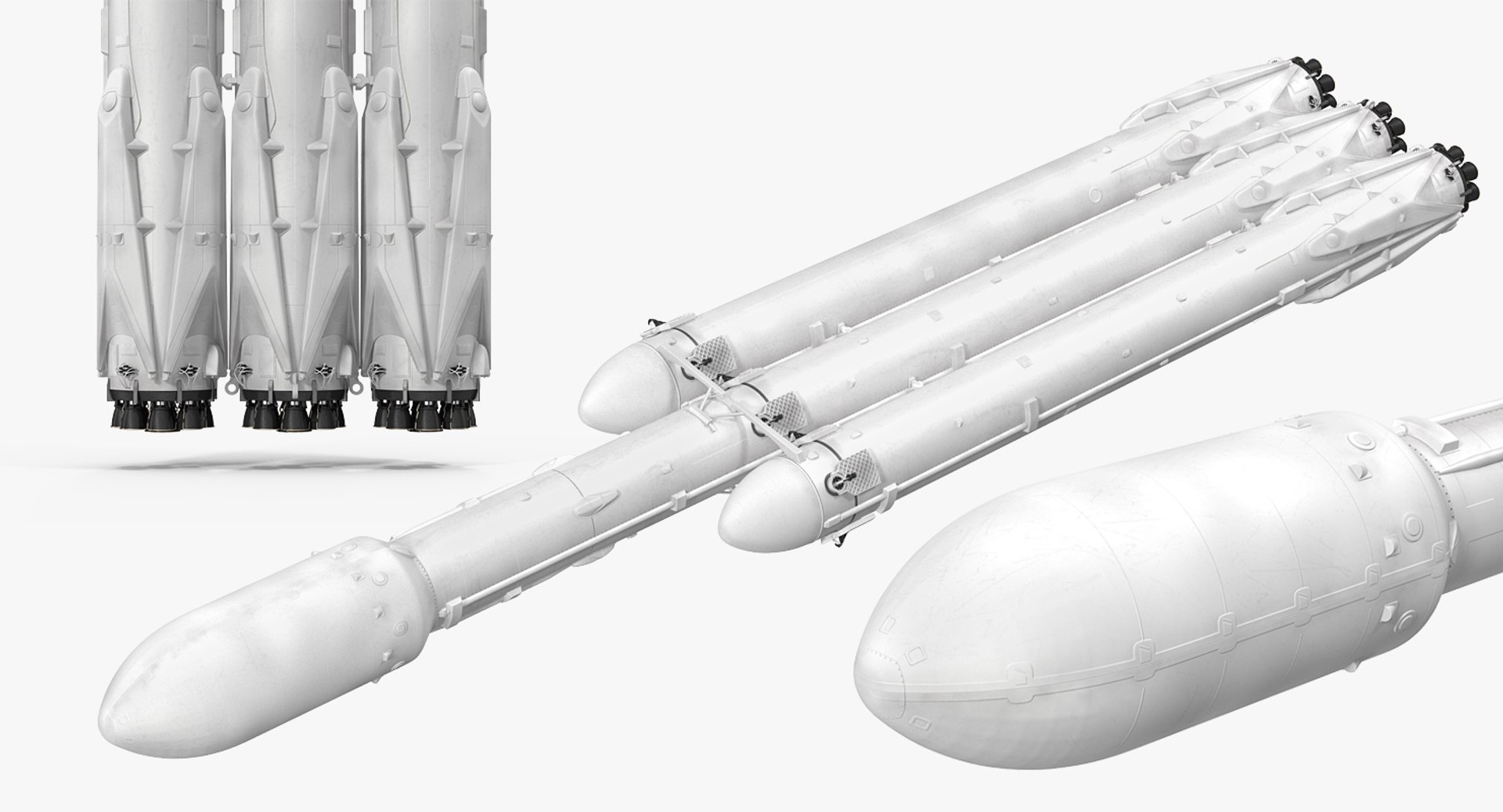 3D model rocket boosters satellite cargo - TurboSquid 1365957