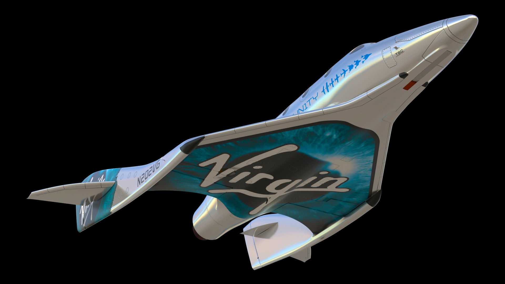 3D model VSS Imagine Virgin Galactic SpaceShip III Flight - TurboSquid ...