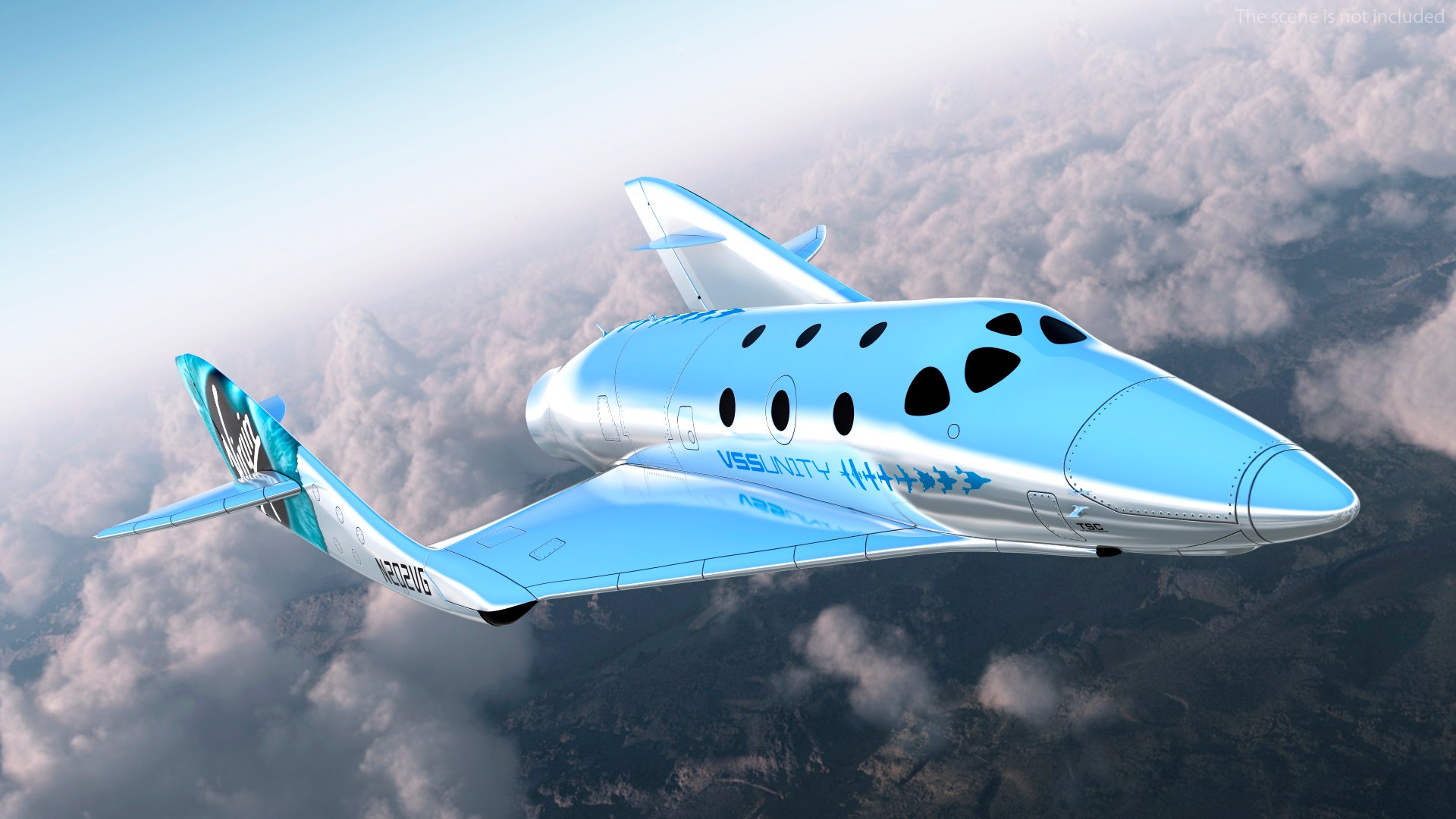 3D model VSS Imagine Virgin Galactic SpaceShip III Flight - TurboSquid ...
