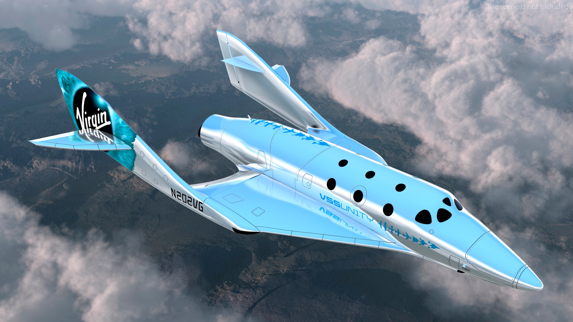 3D model VSS Imagine Virgin Galactic SpaceShip III Flight - TurboSquid ...