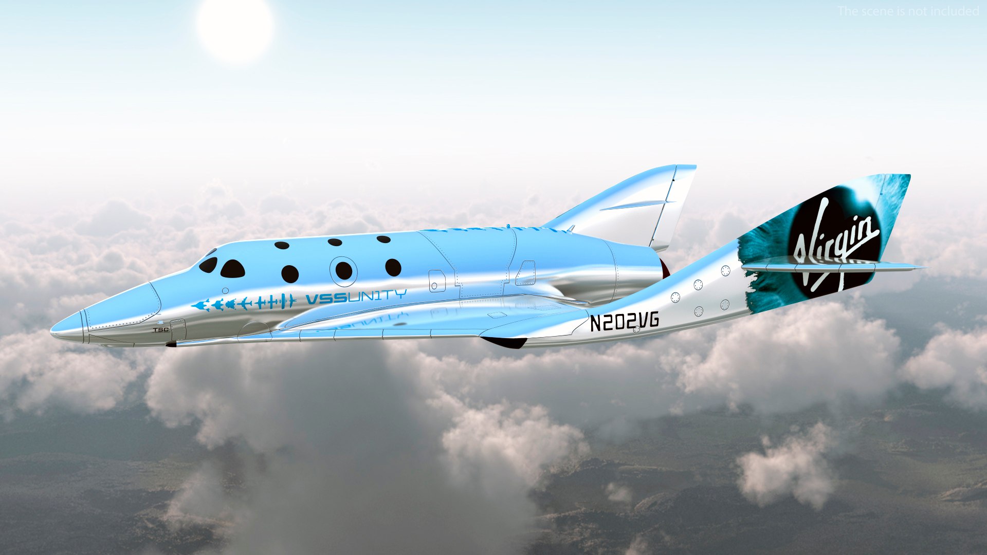 3D model VSS Imagine Virgin Galactic SpaceShip III Flight - TurboSquid ...