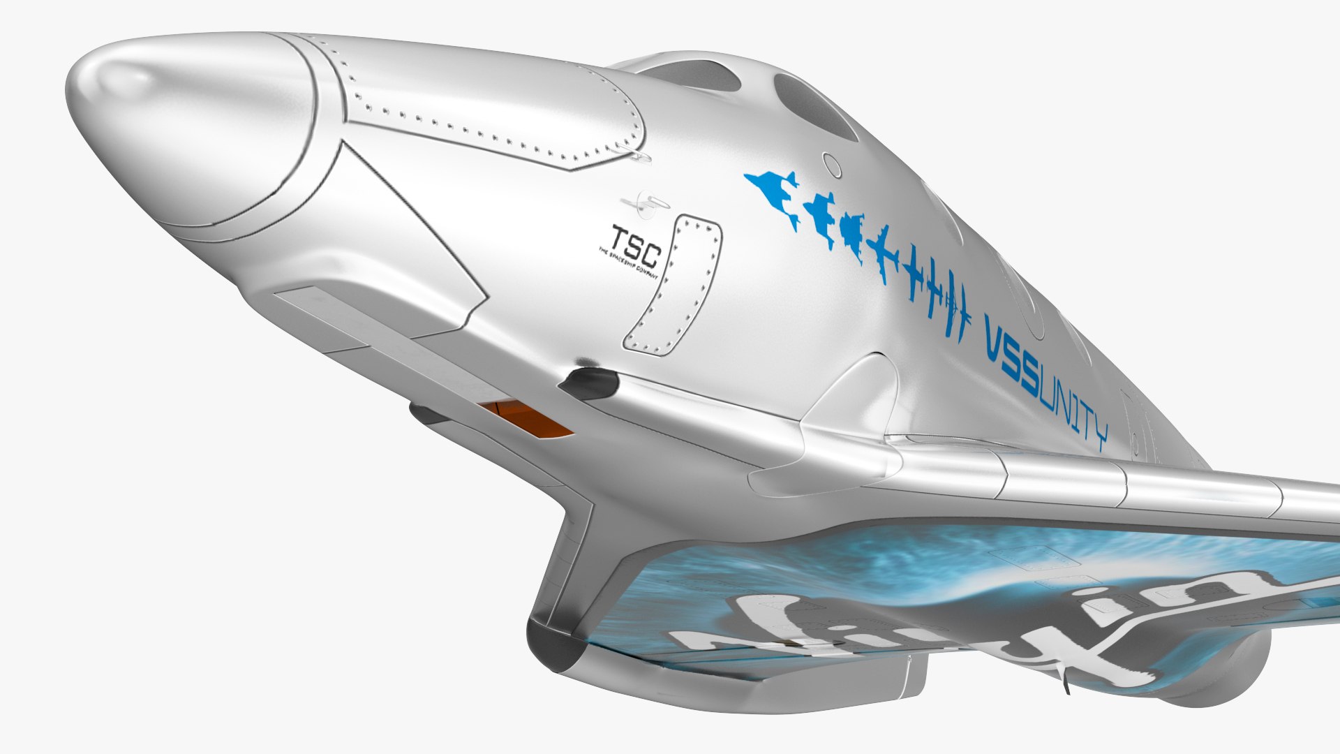 3D model VSS Imagine Virgin Galactic SpaceShip III Flight - TurboSquid ...