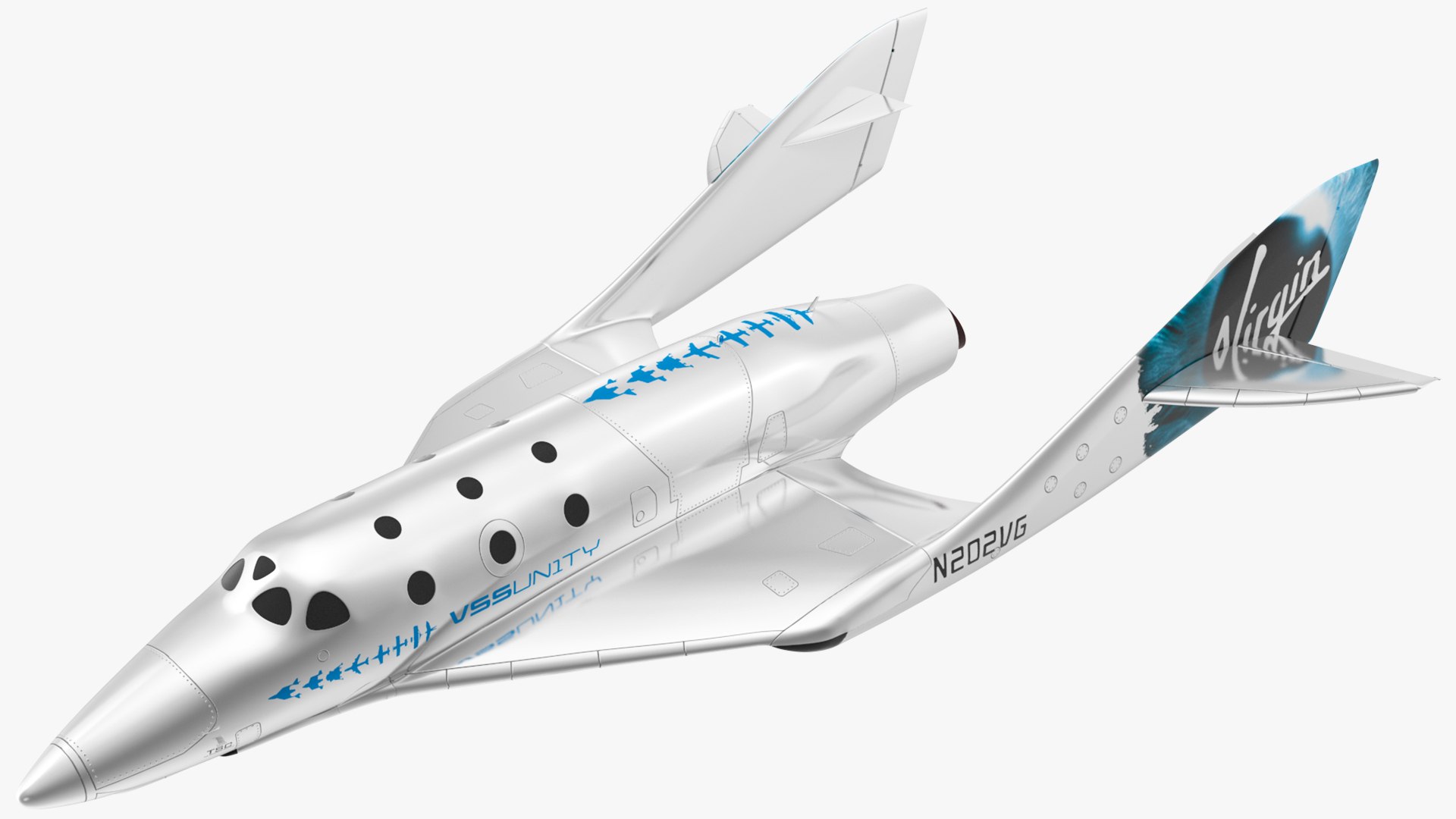 3D model VSS Imagine Virgin Galactic SpaceShip III Flight - TurboSquid ...