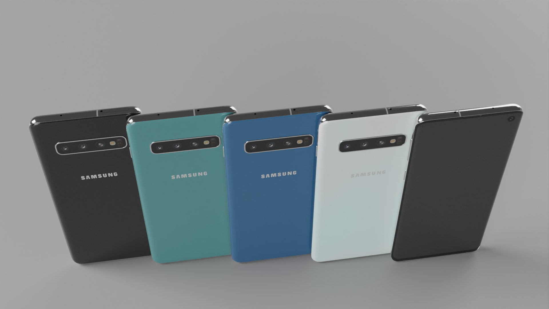 Samsung Galaxy S10 All Colors Smartphone 3D - TurboSquid 2093772