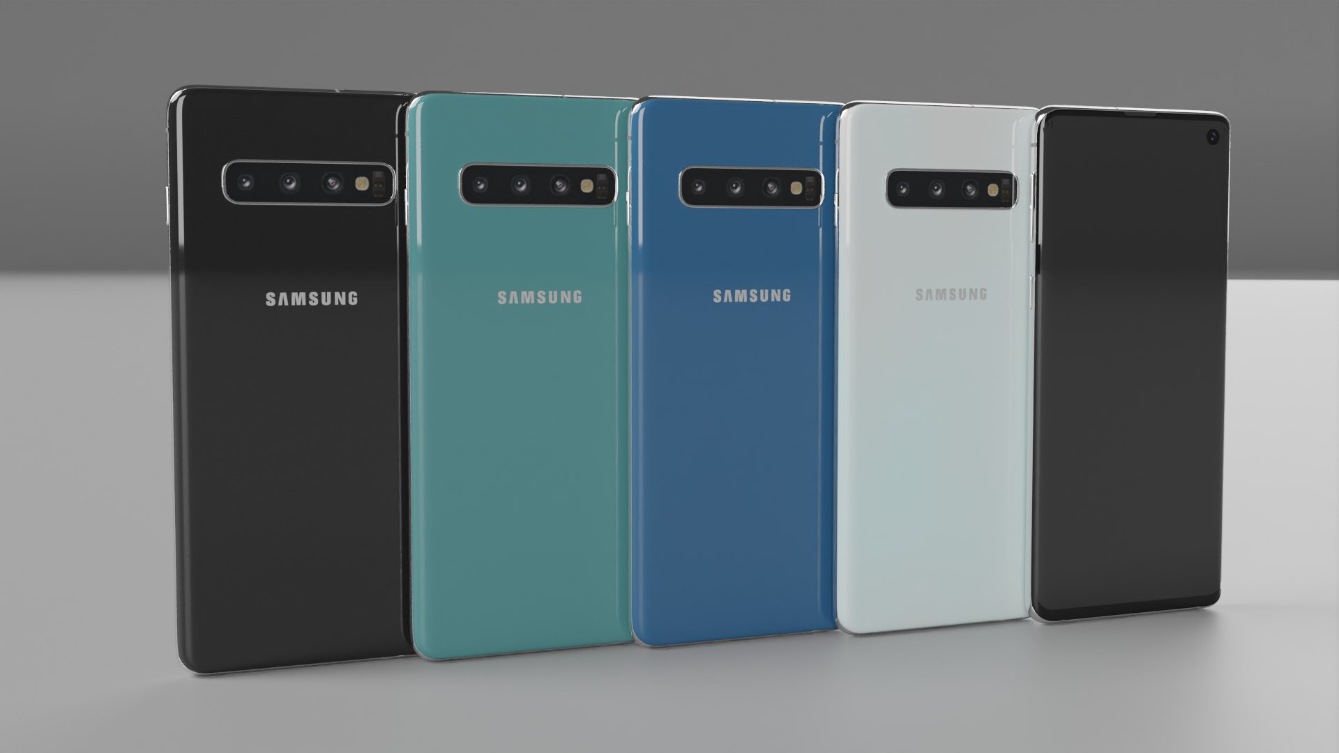 Samsung Galaxy S10 All Colors Smartphone 3D - TurboSquid 2093772