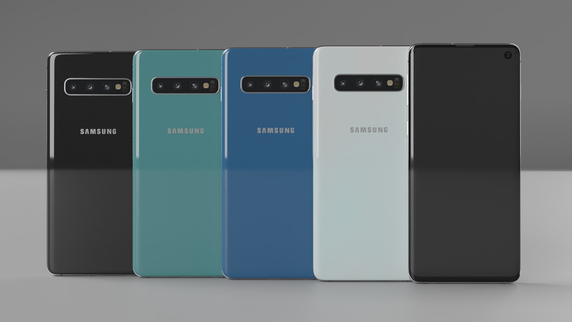 Samsung Galaxy S10 All Colors Smartphone 3D - TurboSquid 2093772