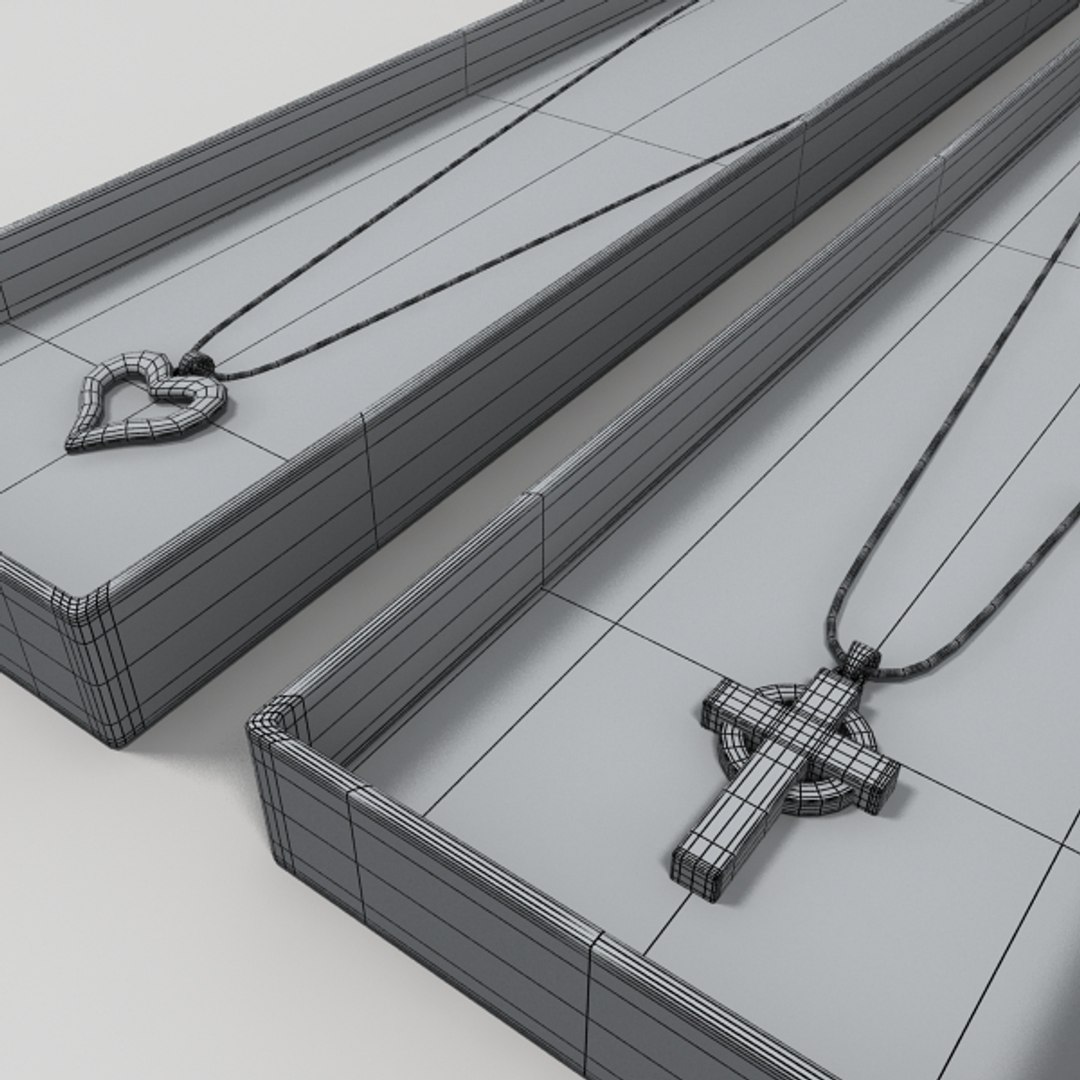 3ds max necklace displays set