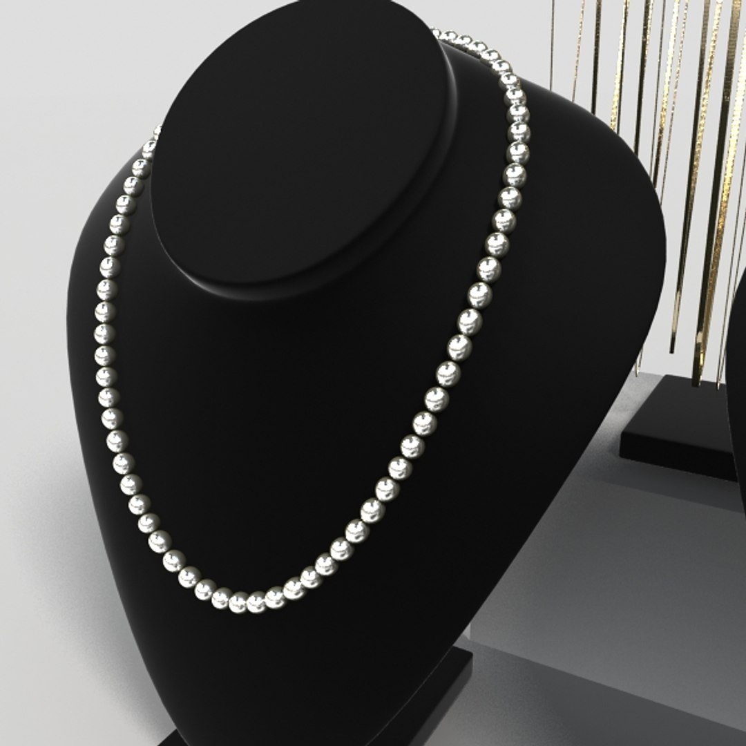 3ds Max Necklace Displays Set