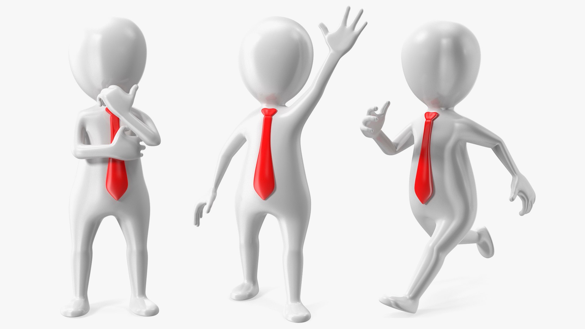 3d stick figure thinking