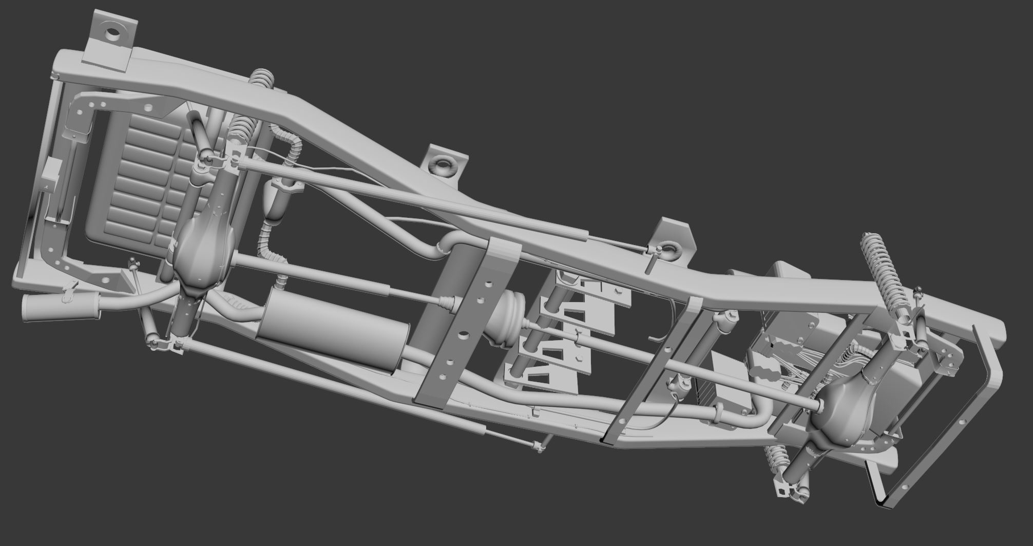 3d car underbody model