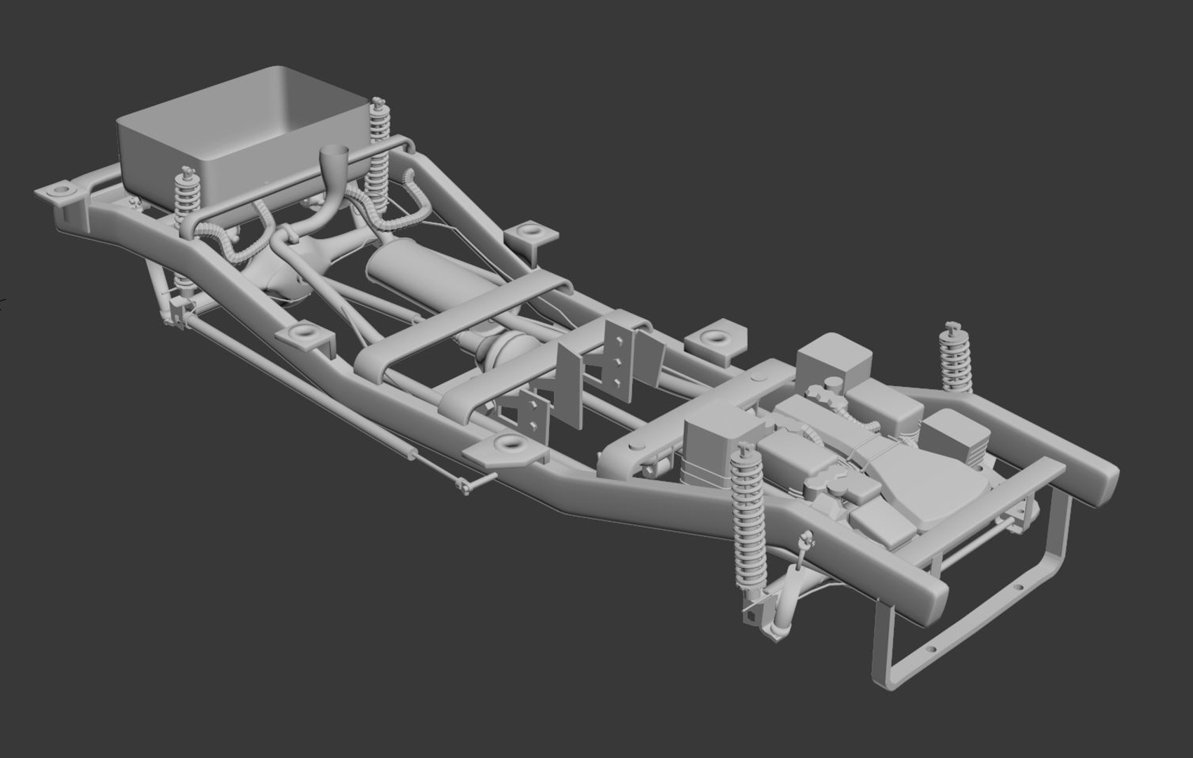 3d car underbody model