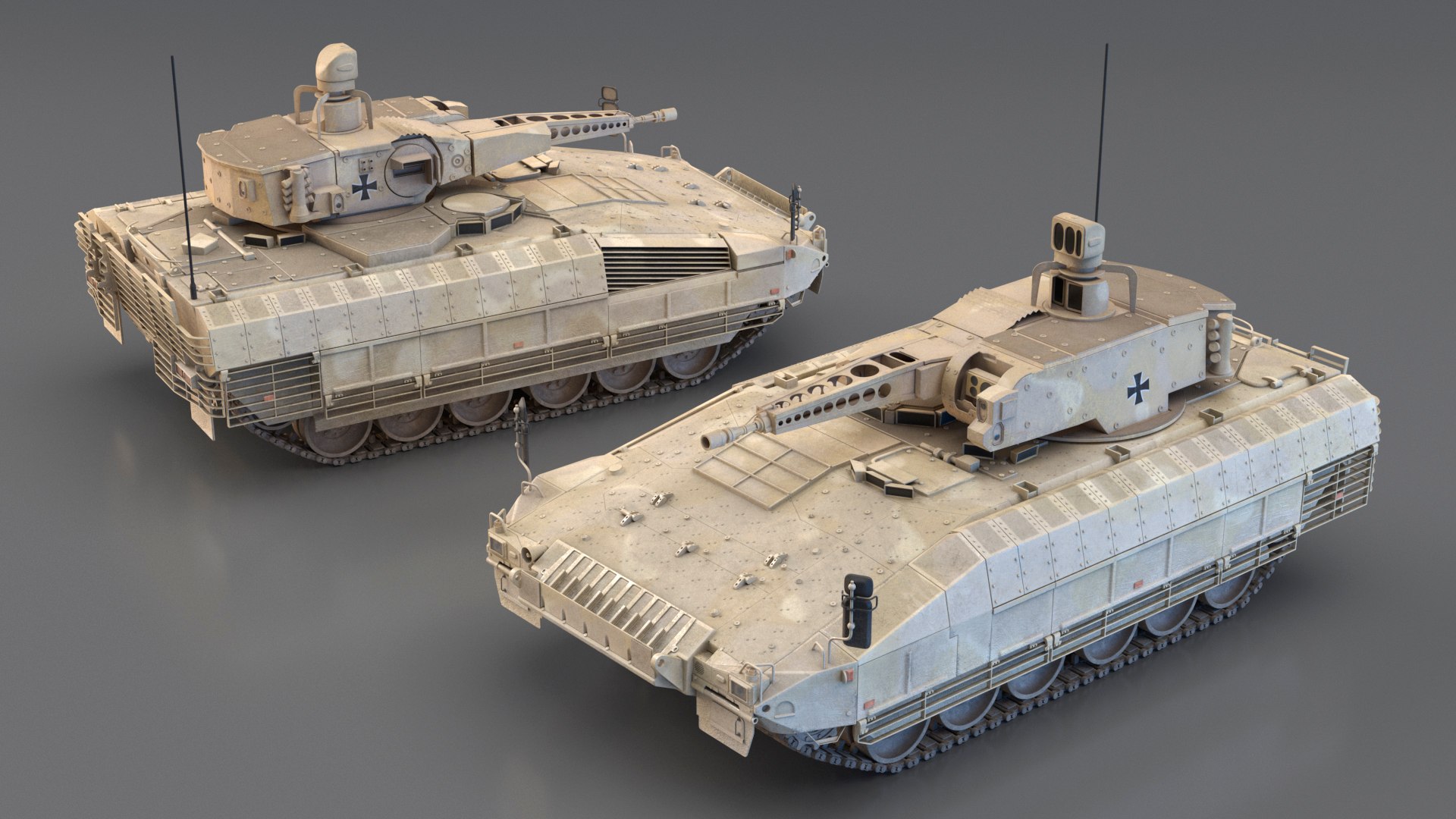 Puma German IFV Military Tank Sandy Dirty 3D Model - TurboSquid 2290820