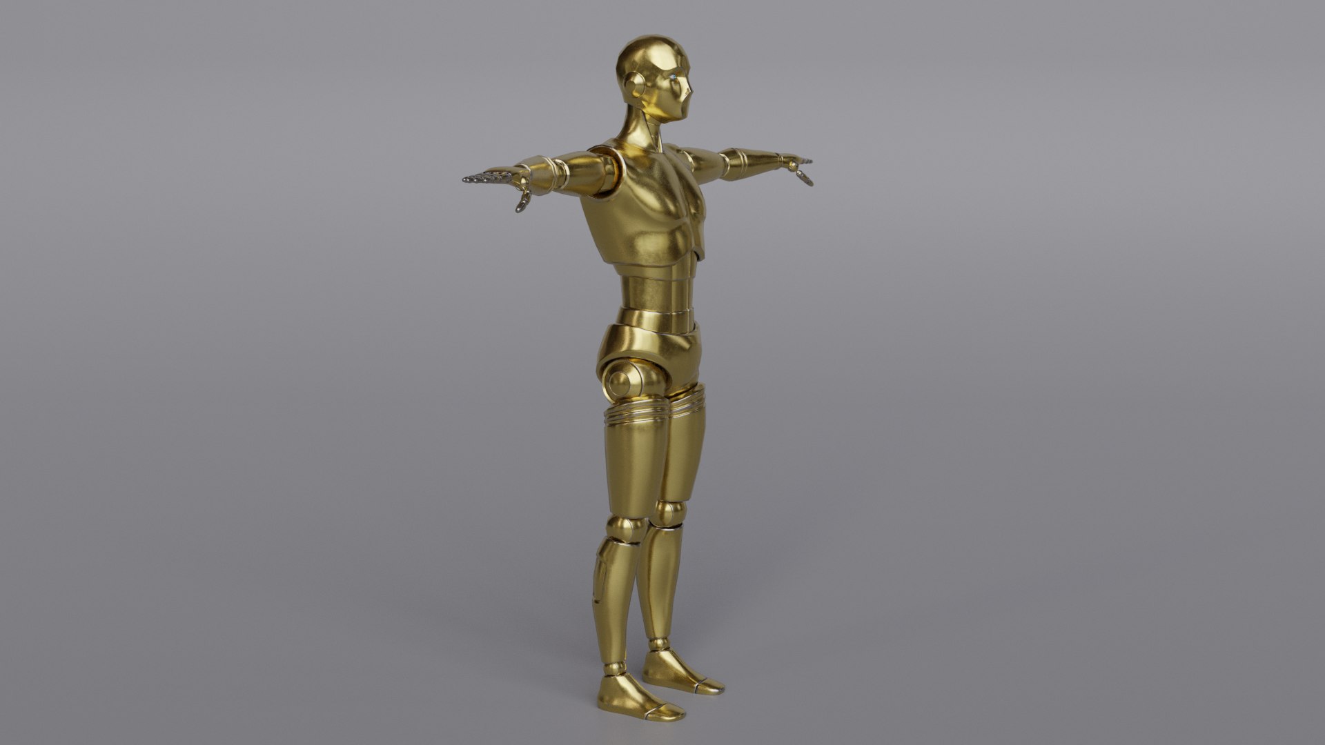 Gold Robot Man 3D Model - TurboSquid 1831541