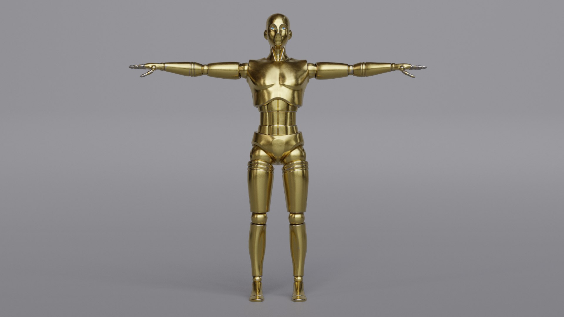 Gold Robot Man 3D Model - TurboSquid 1831541
