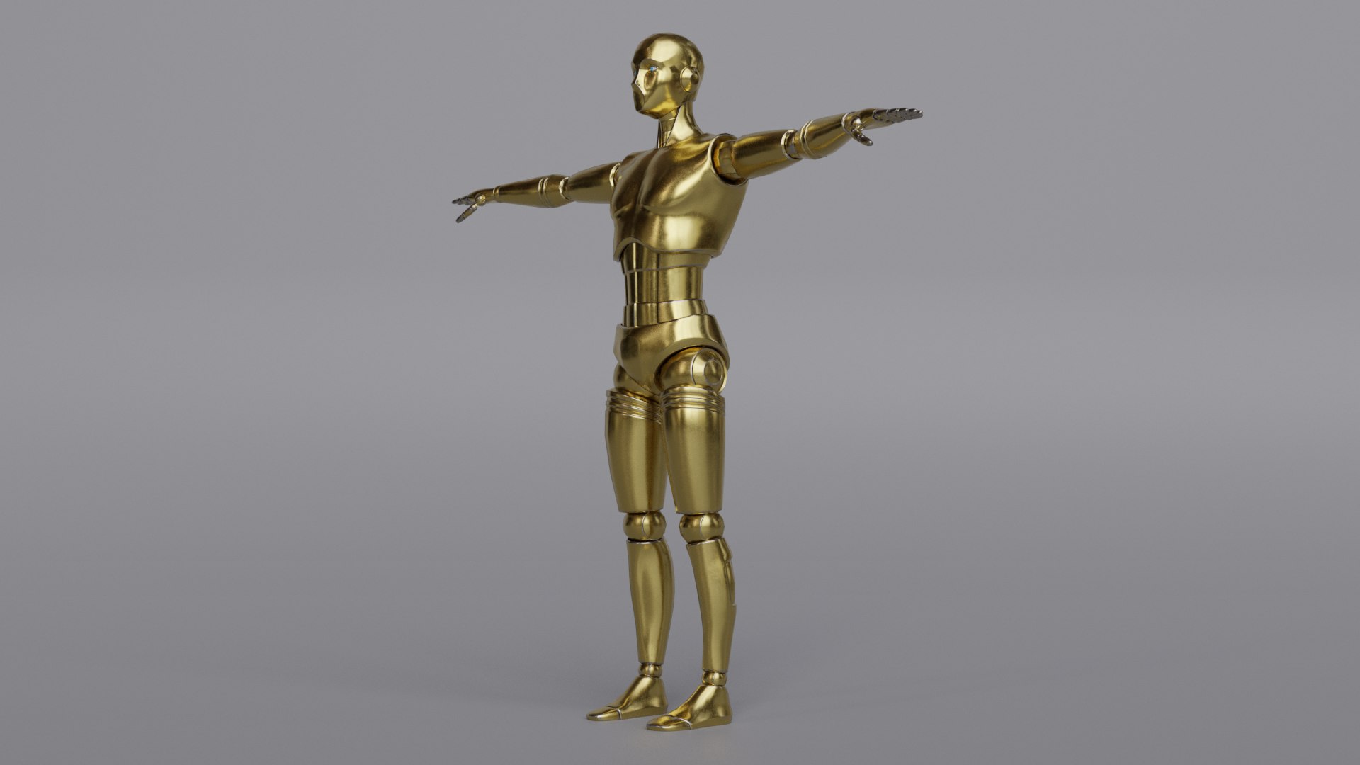 Gold Robot Man 3D Model - TurboSquid 1831541