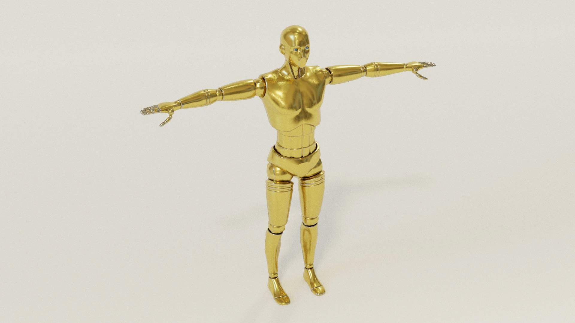 Gold Robot Man 3D Model - TurboSquid 1831541