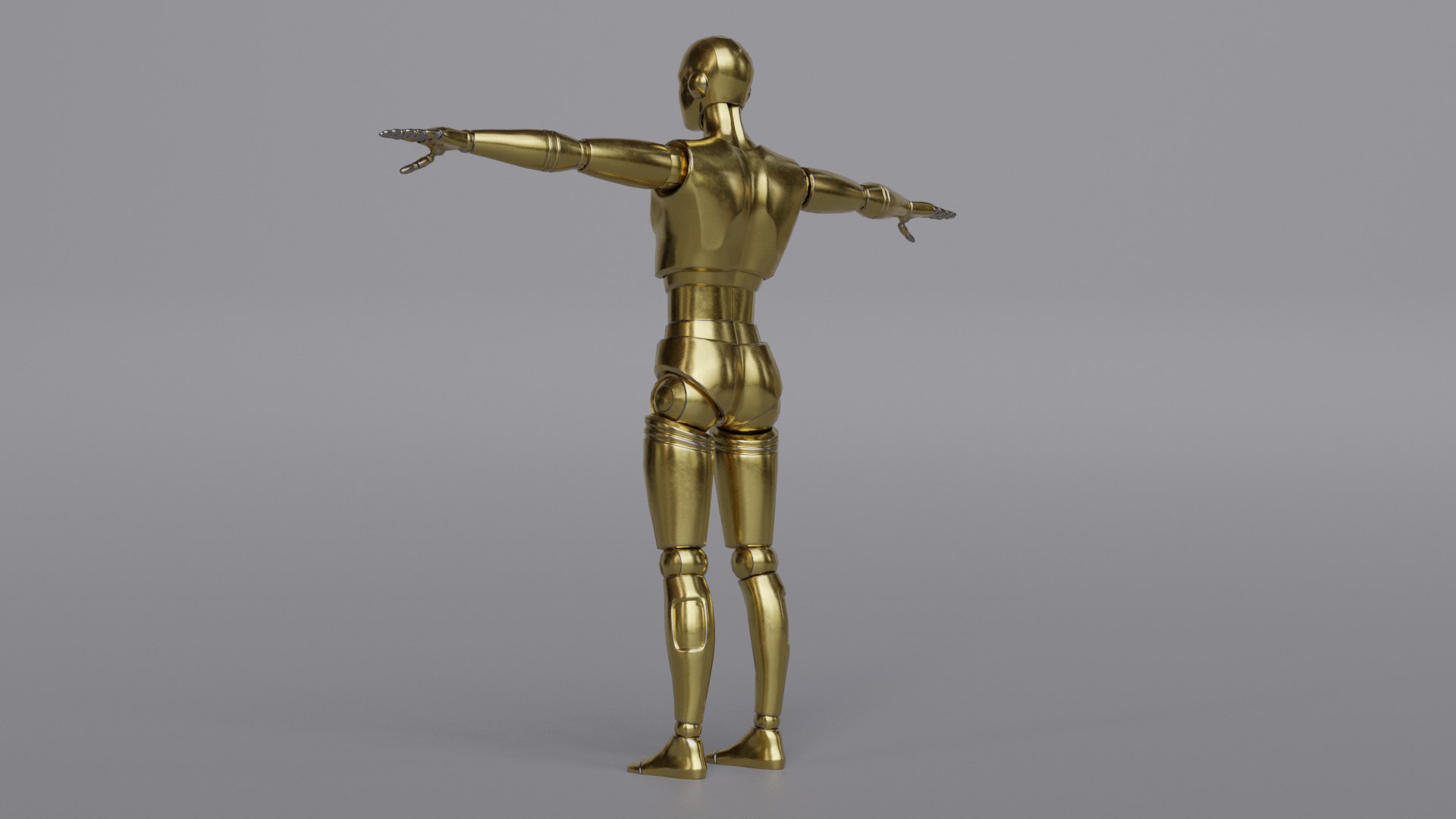 Gold Robot Man 3D Model - TurboSquid 1831541