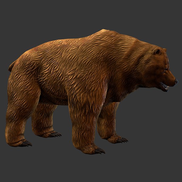 3d brown bear model