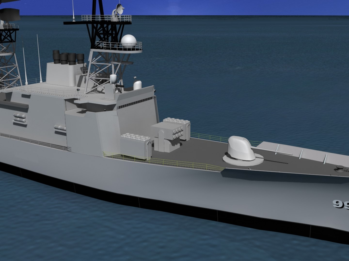 Kidd Class Destroyer 3d Model