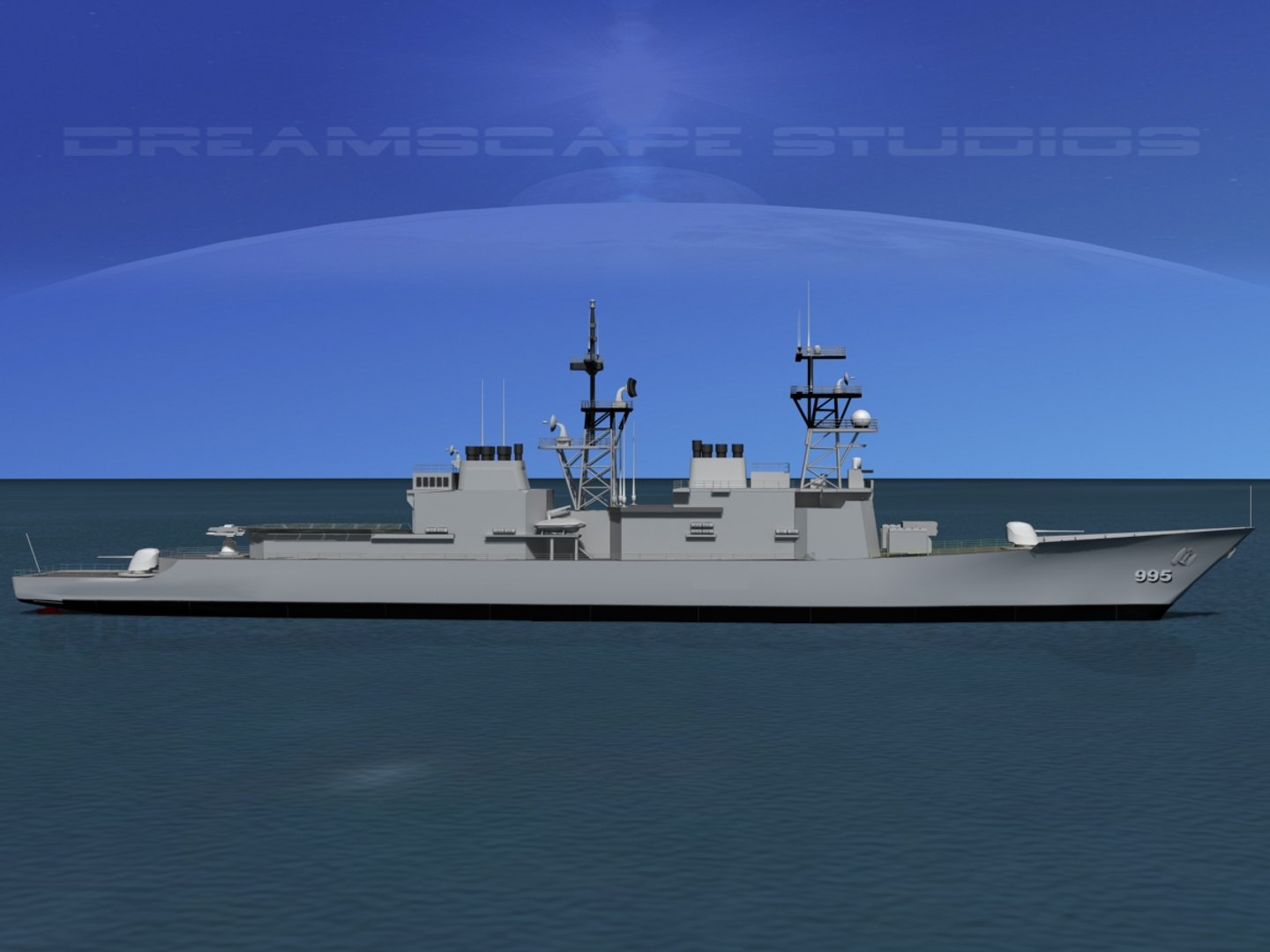 Kidd Class Destroyer 3d Model