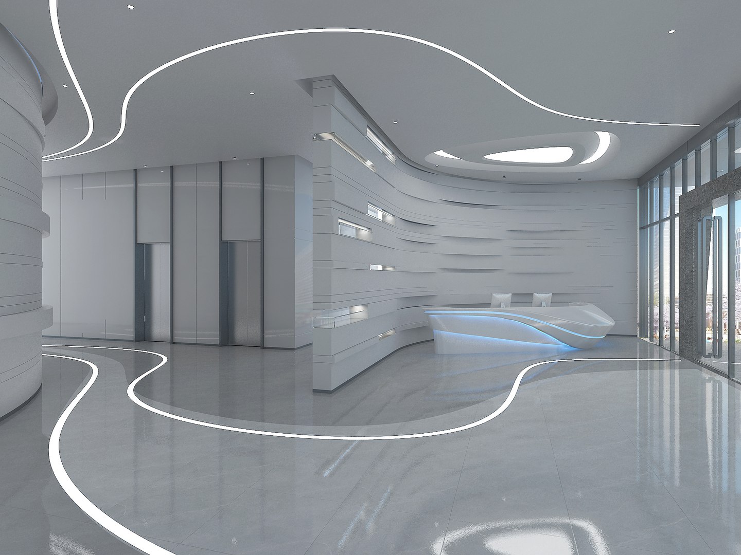 Lobby Reception 01 3D Model - TurboSquid 1739865