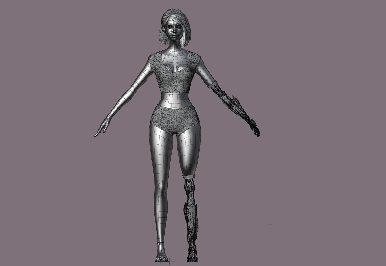 Lisa - CyborgGirl 3D Character Game Ready 3D Model - TurboSquid 1789096