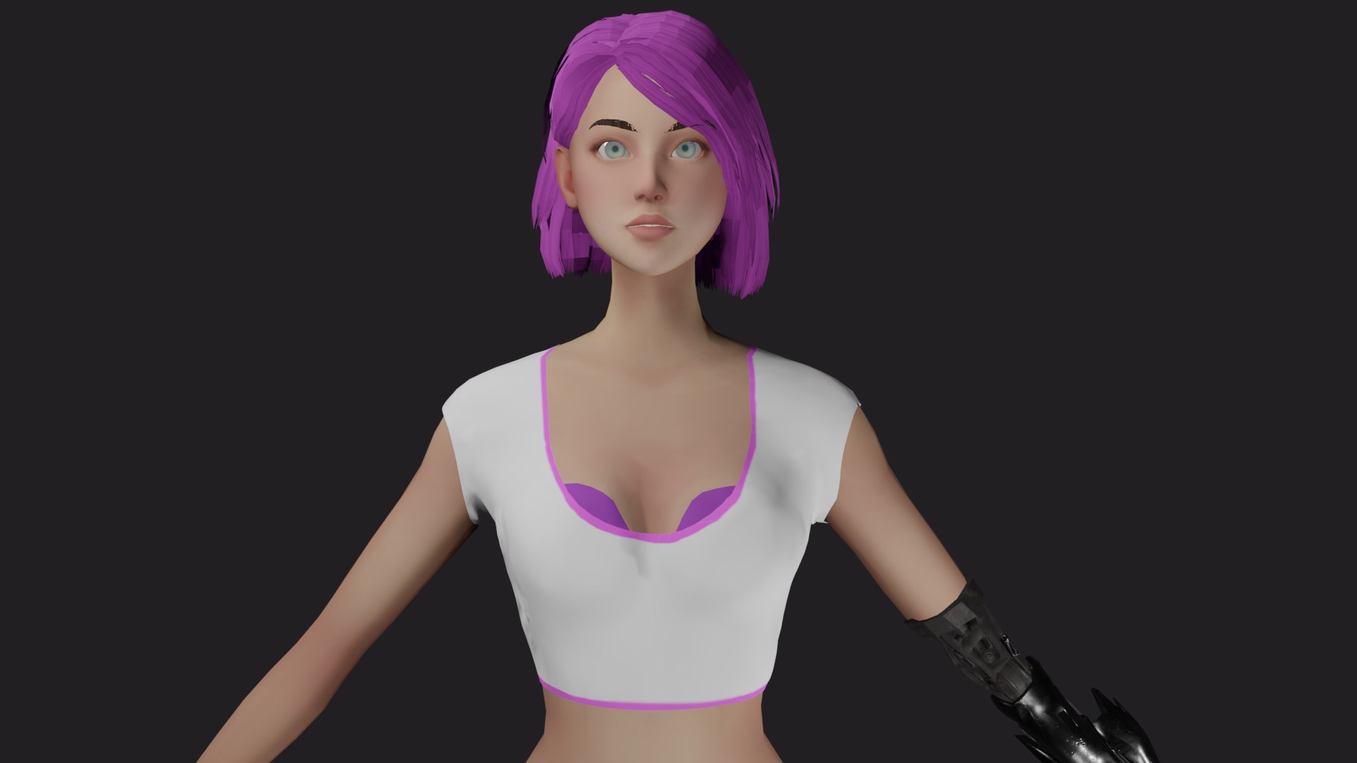 Lisa - CyborgGirl 3D Character Game Ready 3D Model - TurboSquid 1789096