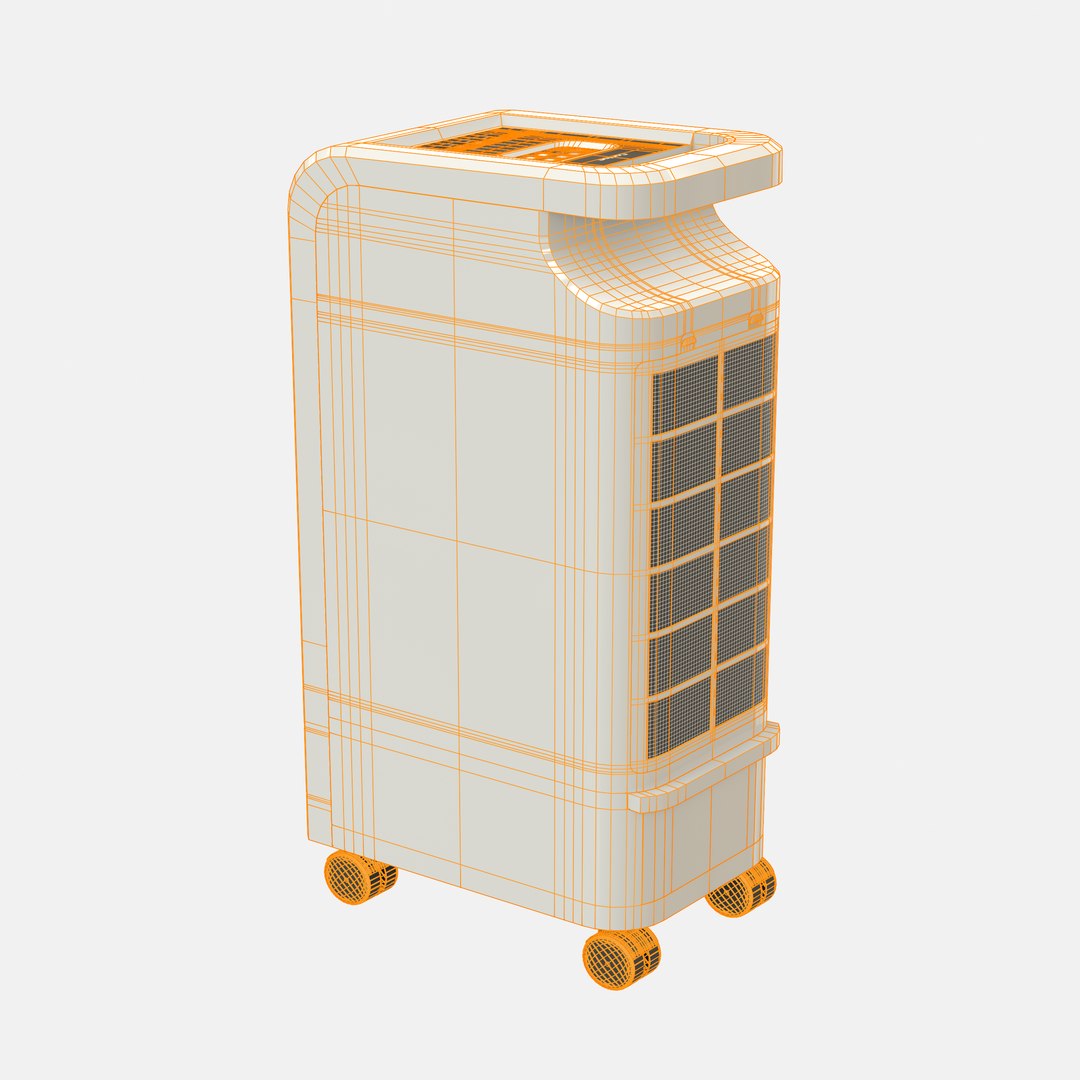 3D Model Grey Portable Air Conditioner - TurboSquid 1894219