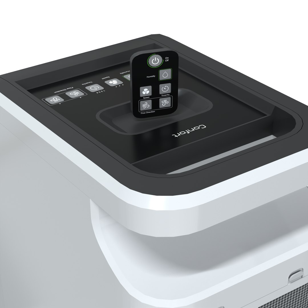 3D Model Grey Portable Air Conditioner - TurboSquid 1894219