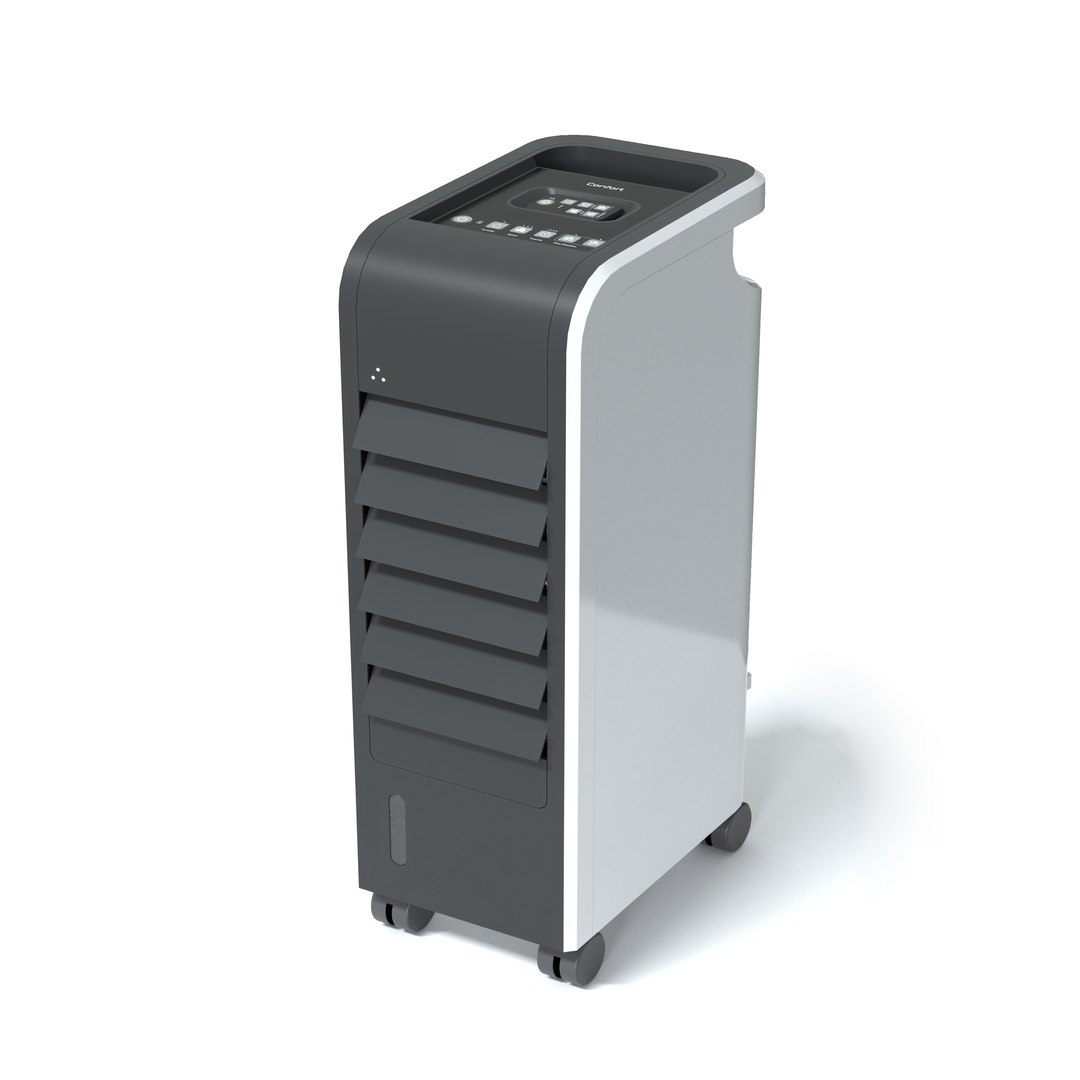 3D Model Grey Portable Air Conditioner - TurboSquid 1894219