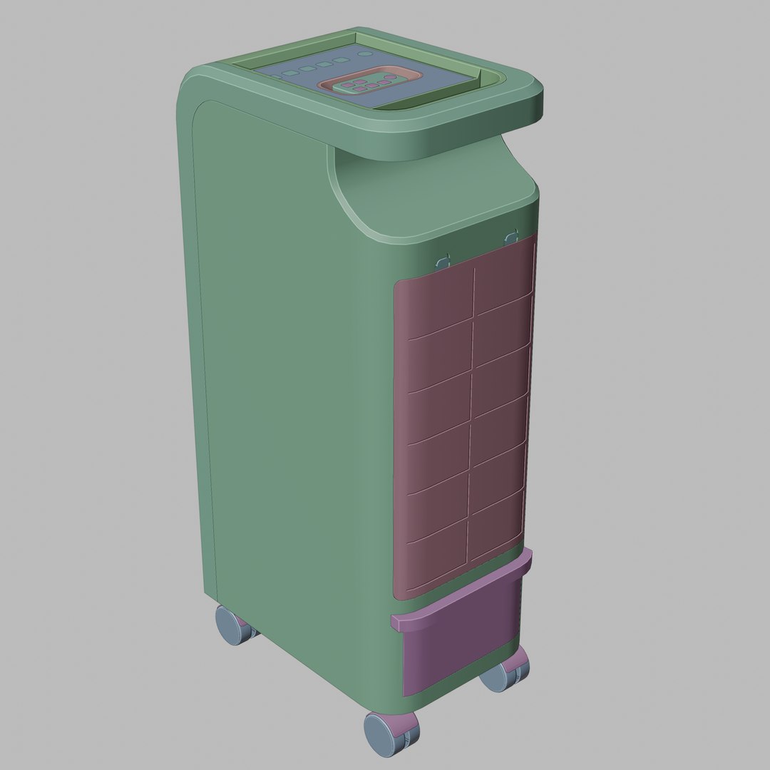 3D Model Grey Portable Air Conditioner - TurboSquid 1894219