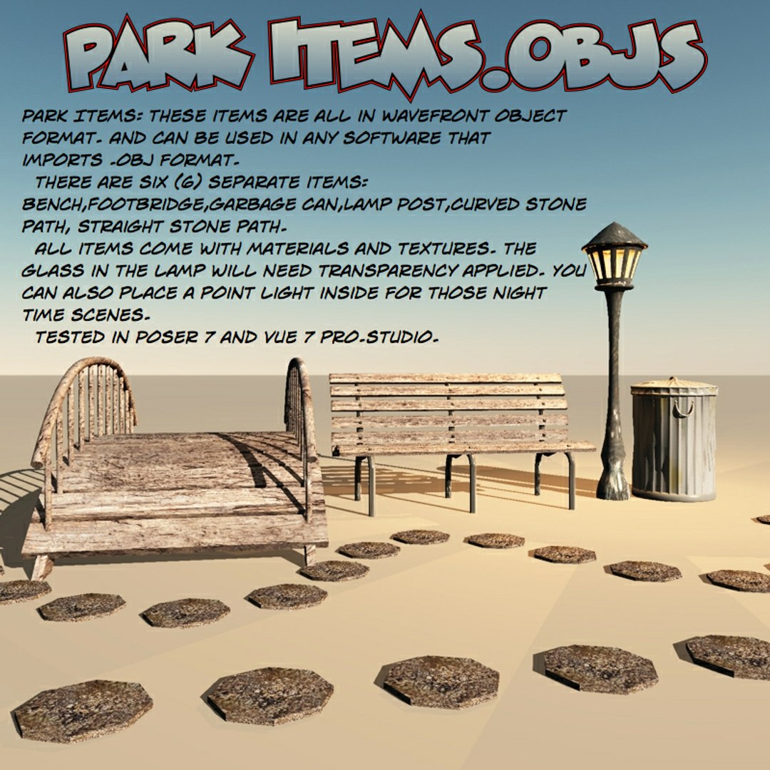 3d Model Park Items