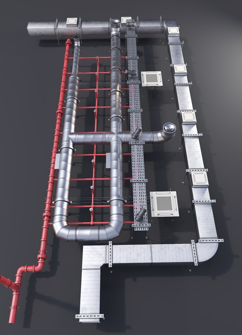 Pipe Ceiling 3D Model - TurboSquid 1407090
