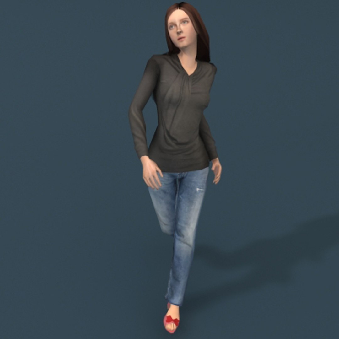 3ds Max Girl Character Rigged