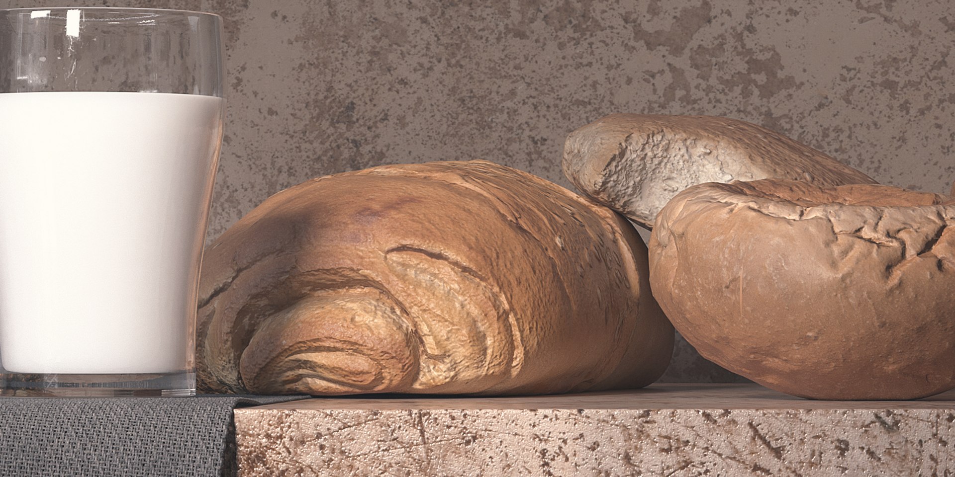 Bread Scene 3D - TurboSquid 1335837