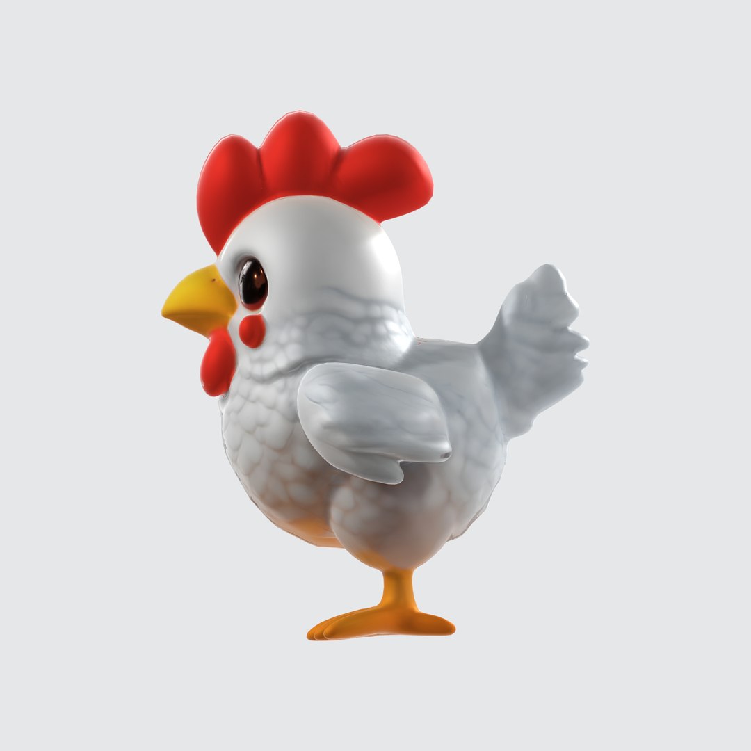 Cartoon Chicken 3D Model - TurboSquid 2274730