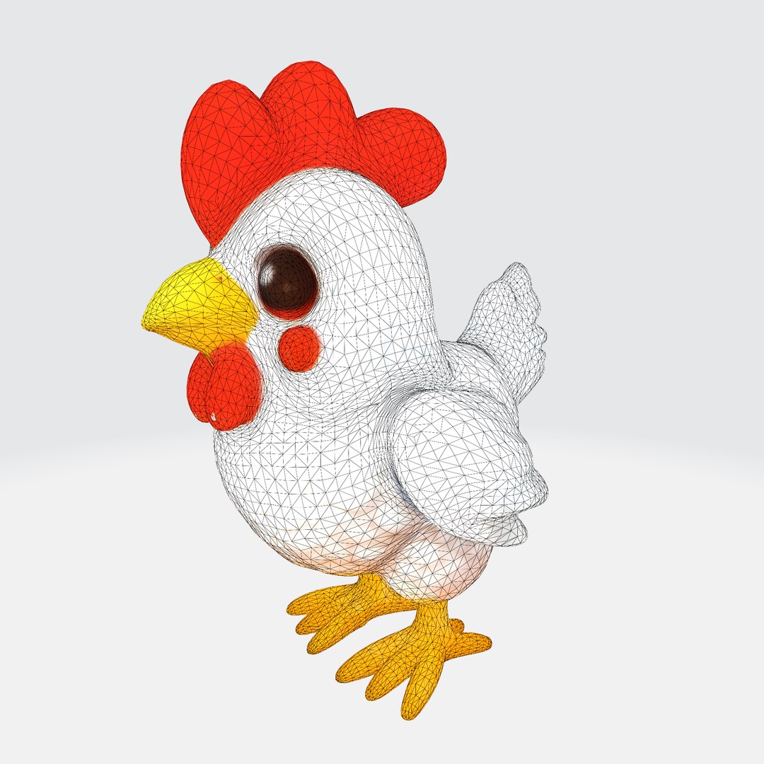 Cartoon Chicken 3D Model - TurboSquid 2274730