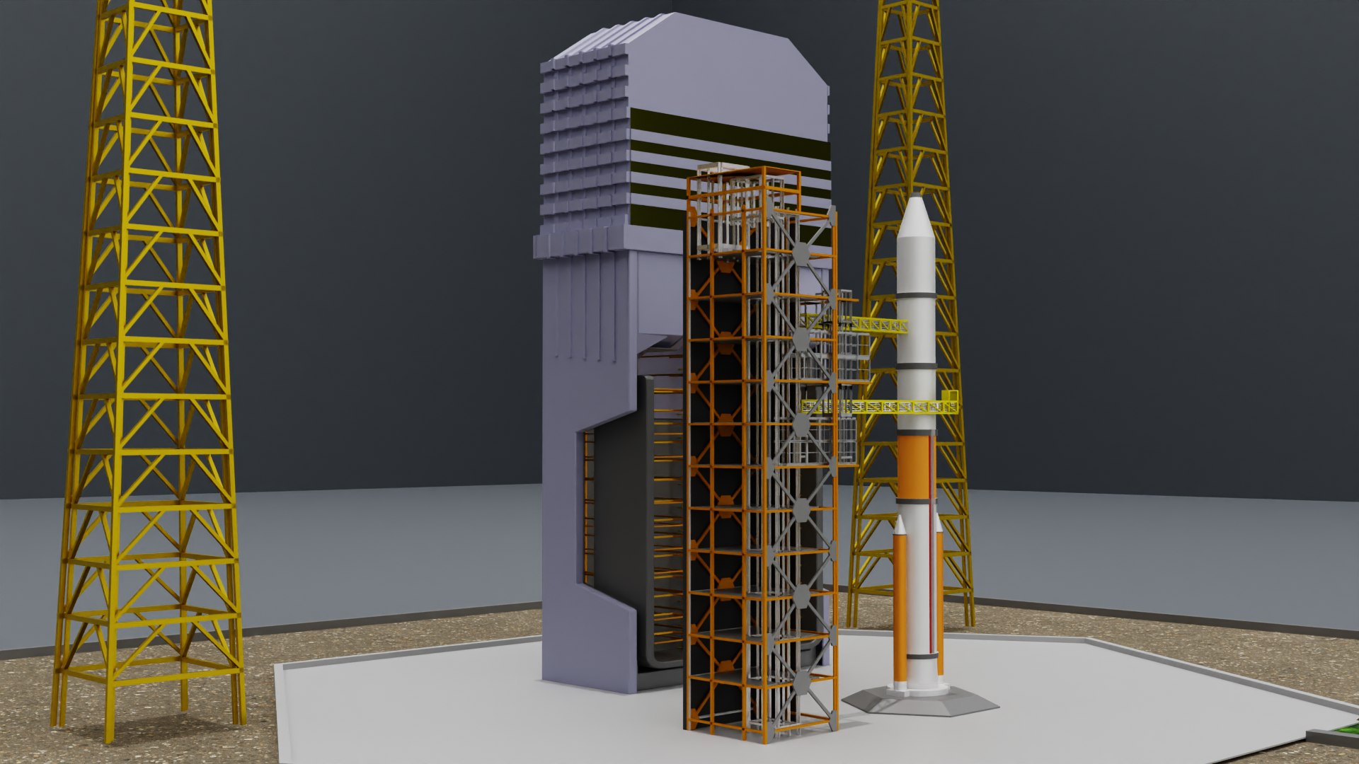 Space Center Launch Complex 3D Model - TurboSquid 1924016