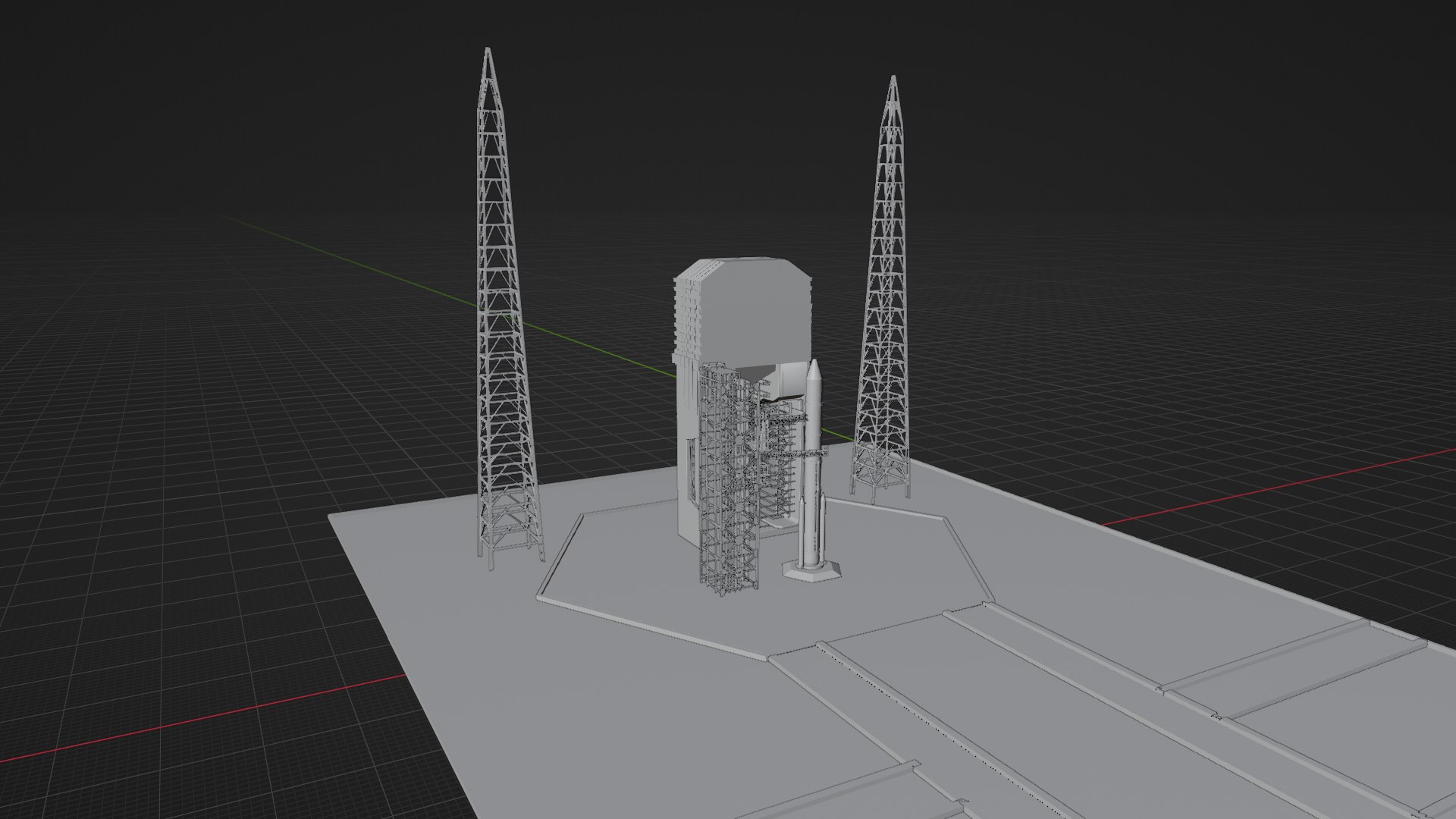 Space Center Launch Complex 3D Model - TurboSquid 1924016