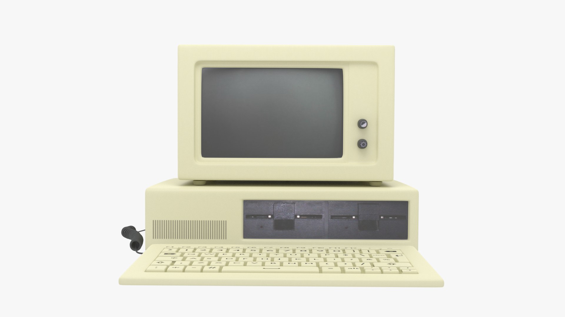 3D Old Computer 80s Model - TurboSquid 2001329