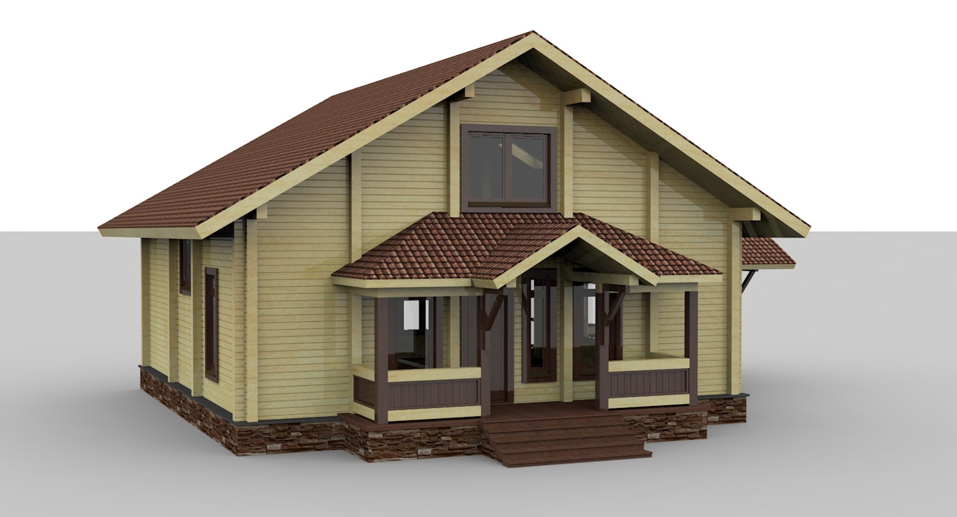 3D Chalet House Model - TurboSquid 1251958