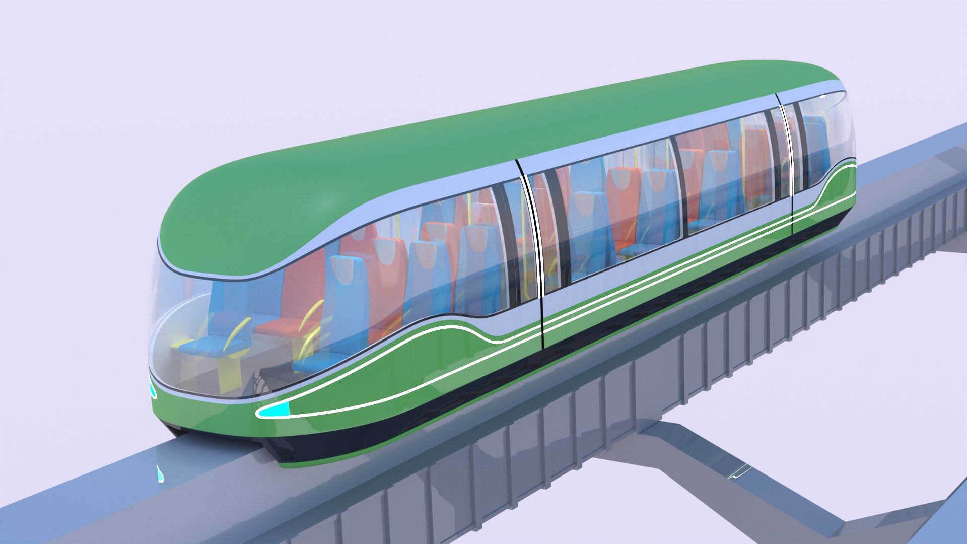 3D Future Monorail Train 2023 II Model - TurboSquid 2069850