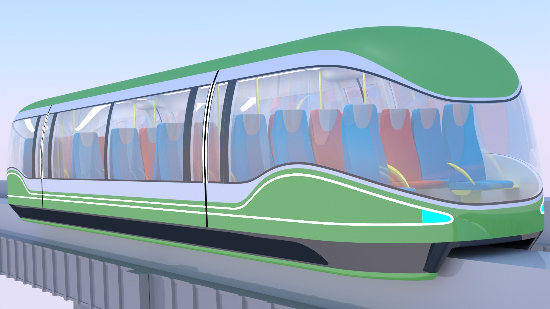 3D Future Monorail Train 2023 II Model - TurboSquid 2069850
