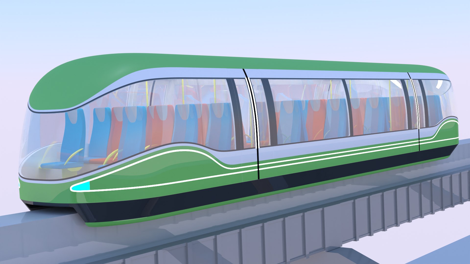 3D Future Monorail Train 2023 II Model - TurboSquid 2069850