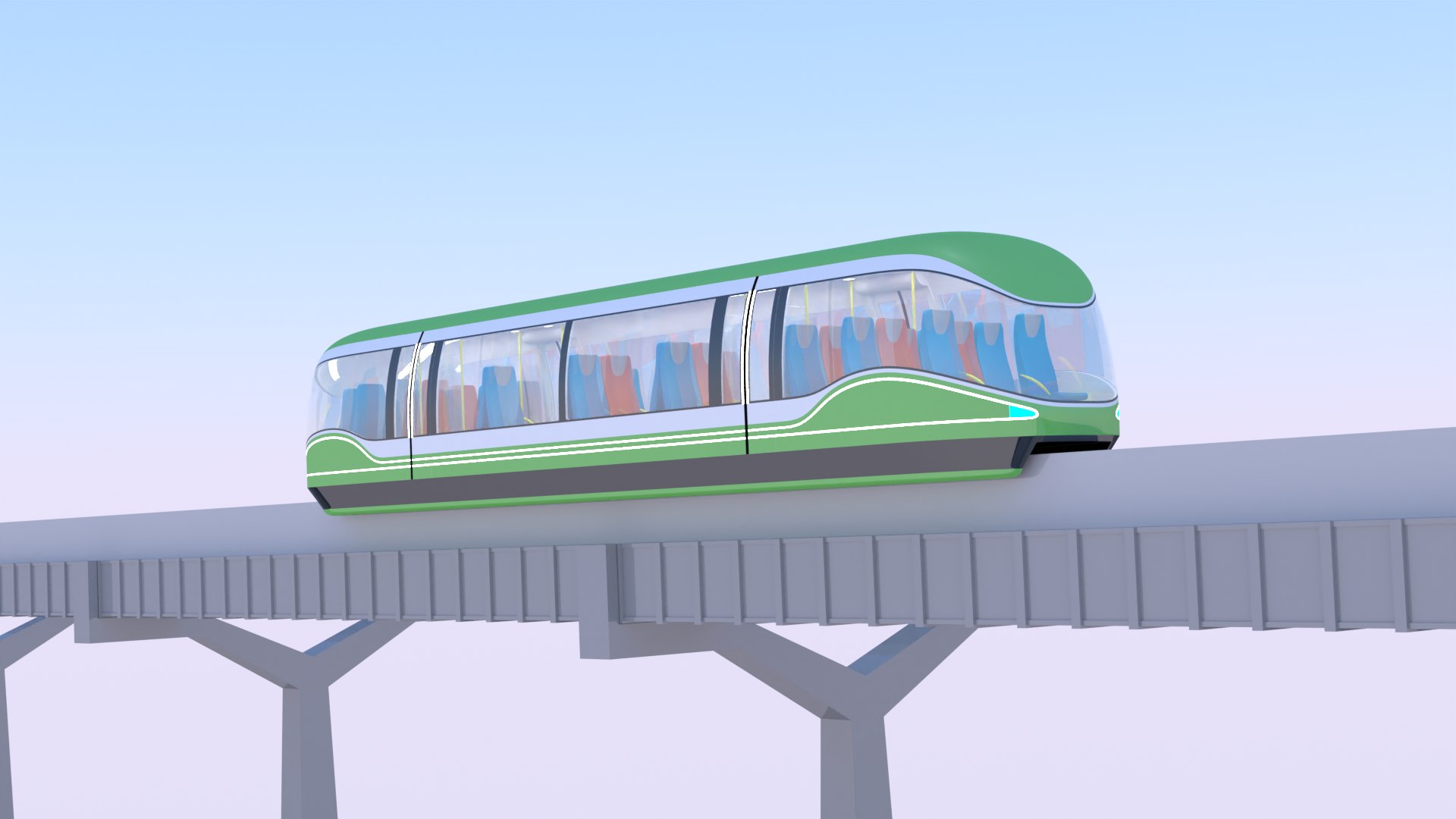 3D Future Monorail Train 2023 II Model - TurboSquid 2069850