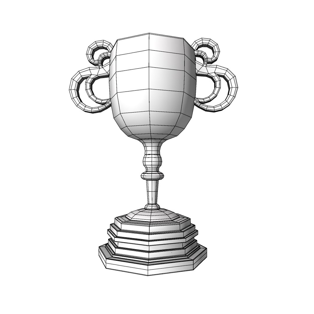 3d model of awards trophies