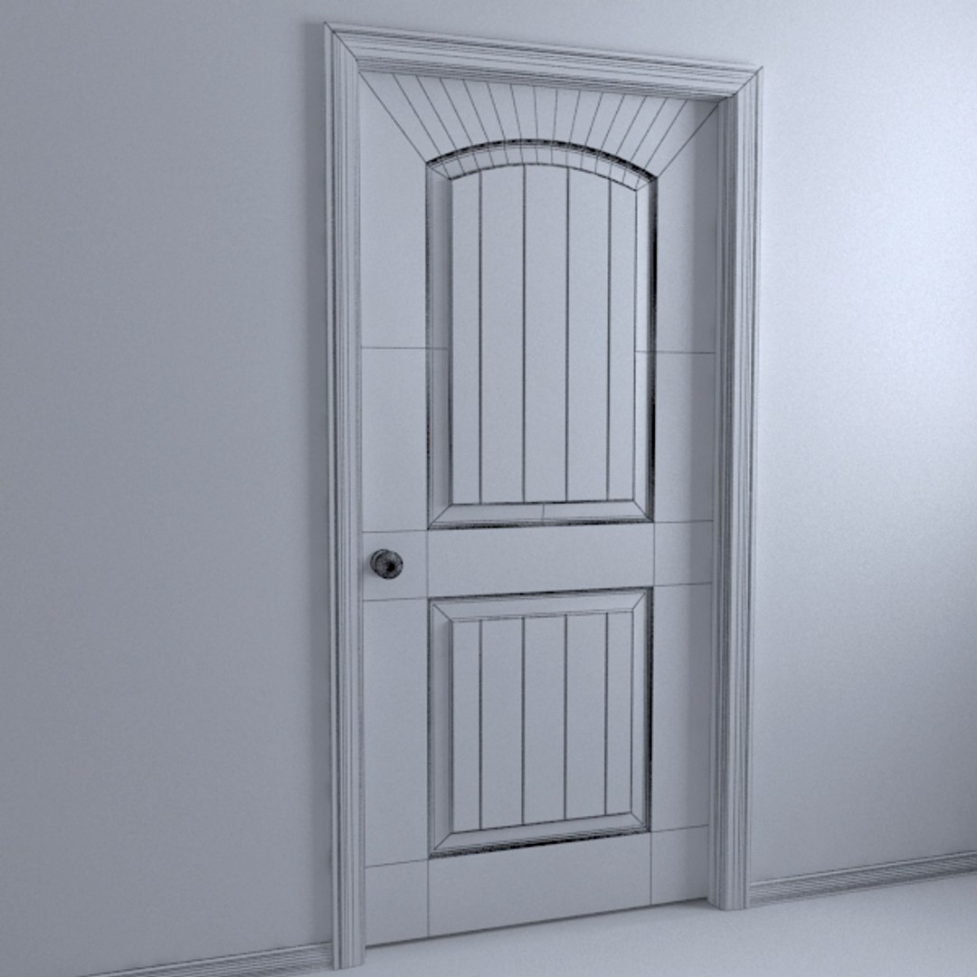 Interior Door - Shaker 3d Model